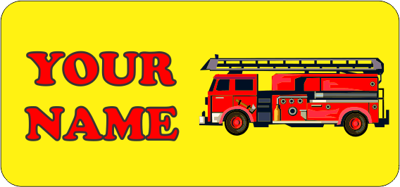 Fire Engine Name Tags – All Things Printed Shop